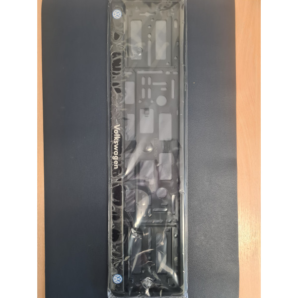 SINGLE VW BLACK NUMBER PLATE SURROUND